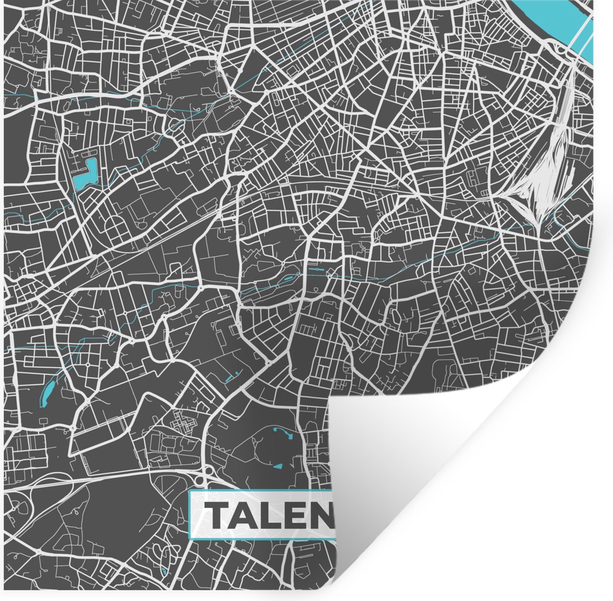 Stickers Stickers muraux - Talence - Plan de ville - Carte - France ...