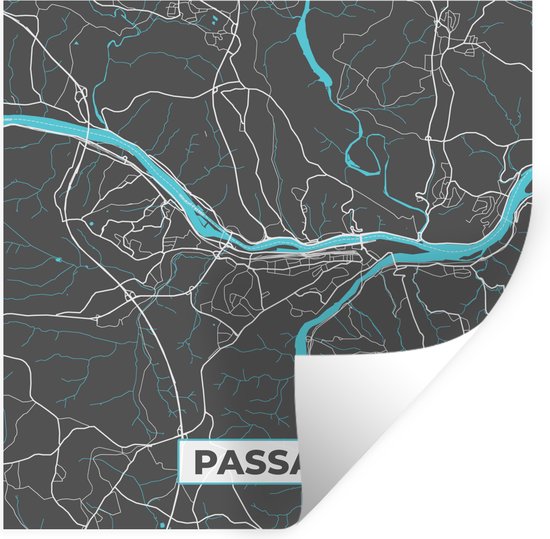 Muurstickers - Sticker Folie - Kaart – Plattegrond – Stadskaart ...