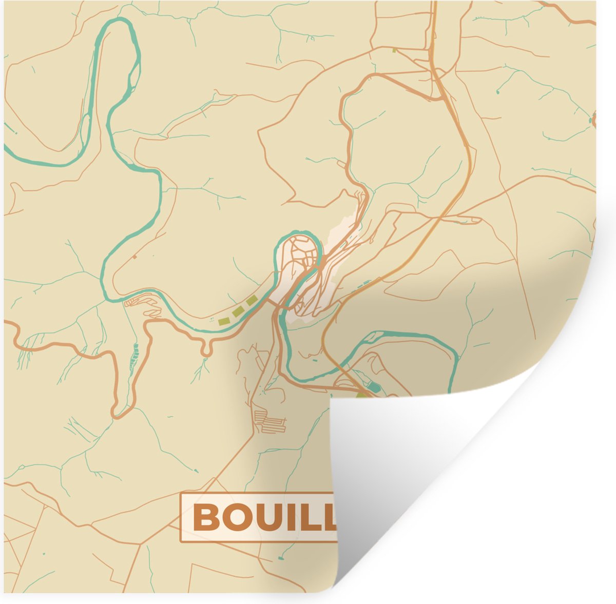 Stickers muraux - Sticker Foil - City Map - Map - Bouillon - Map ...