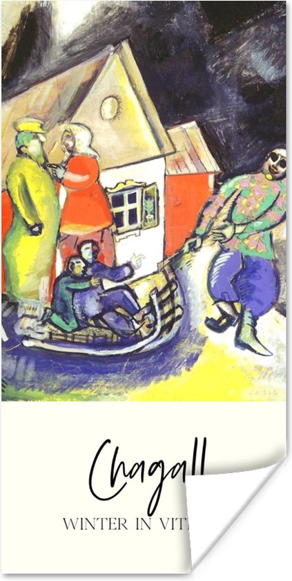 Poster Winter in Vitebsk - Chagall - 60x120 cm | bol