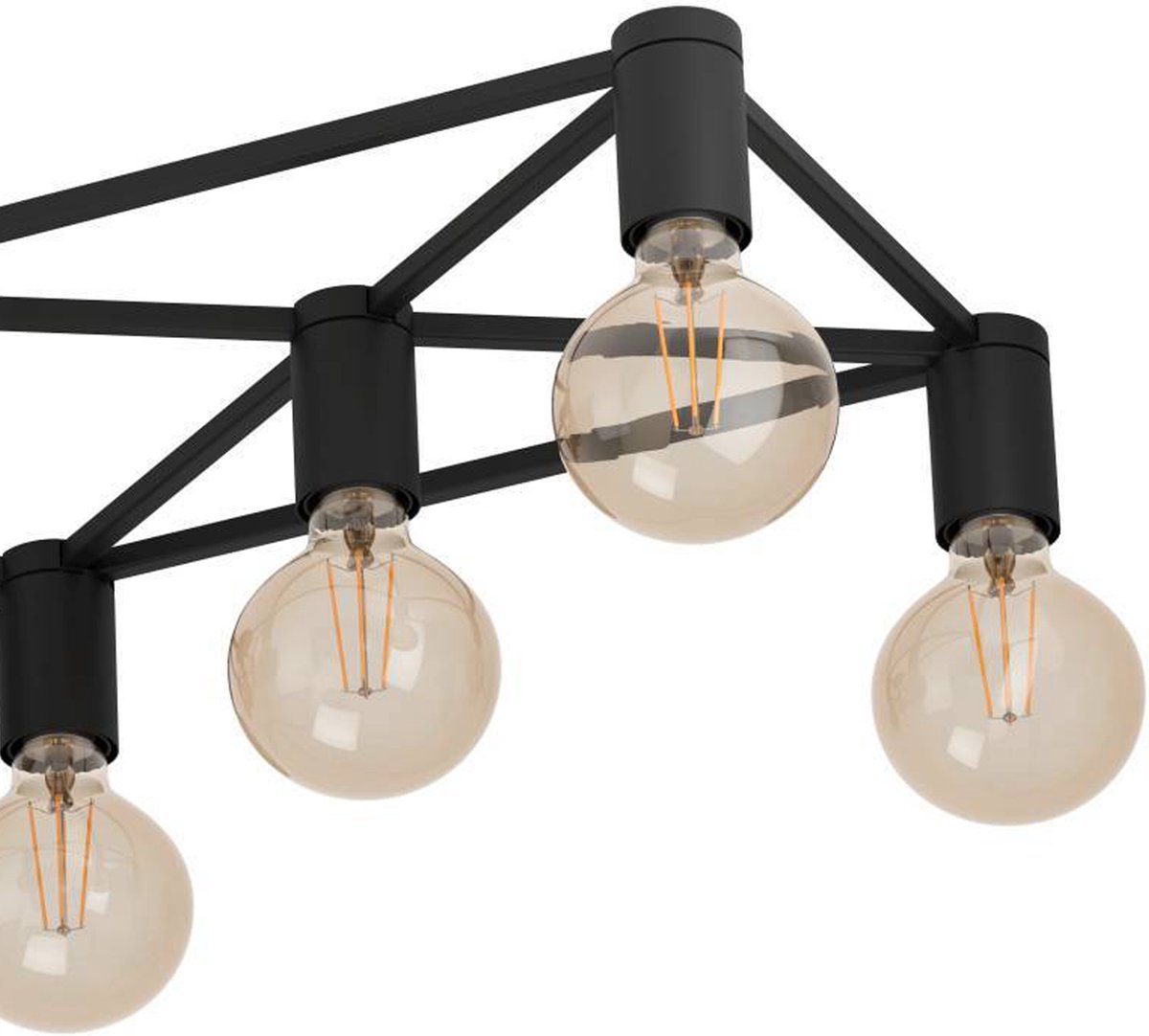 EGLO Speke Plafondlamp - E27 - 156 cm - Zwart | bol.com