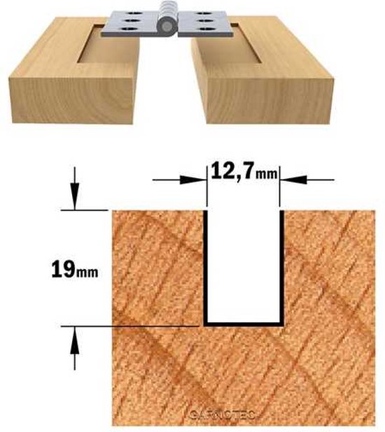 CMT - Sponning- en kantenfrees met schuine snijkoppen, HW - Frees ...