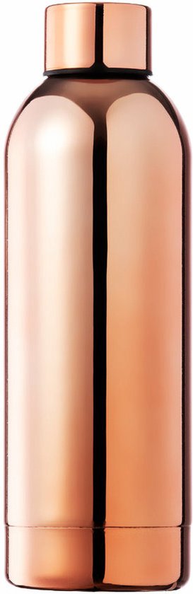 RVS waterfles/drinkfles/bidon/sportfles kleur metallic koper - met ...