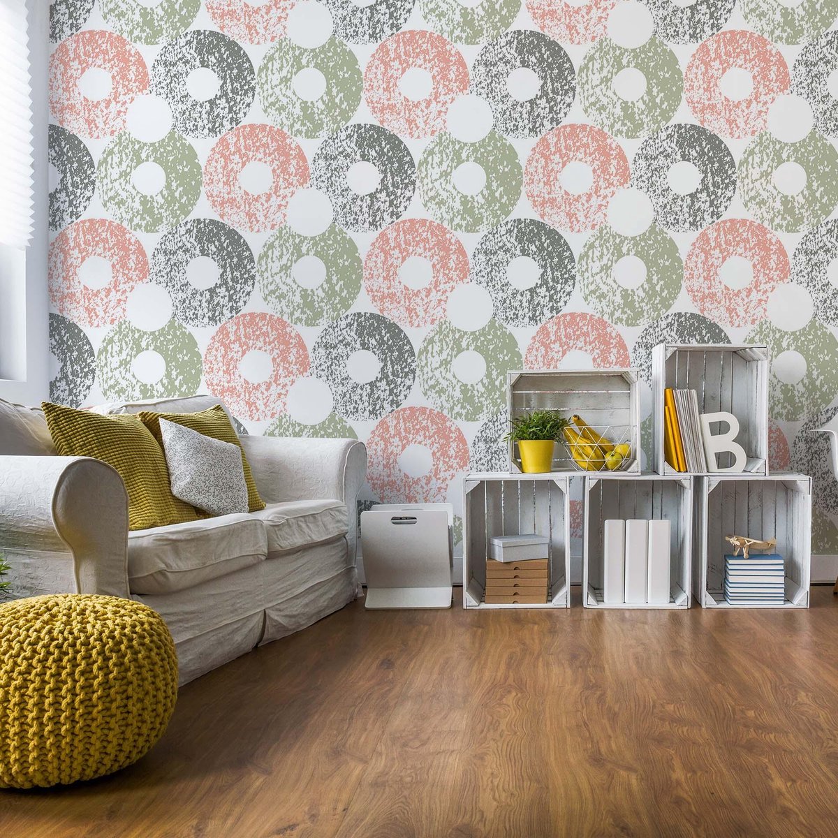 Fotobehang - Vlies Behang - Mozaïek Cirkels - 104 x 70,5 cm | bol.com