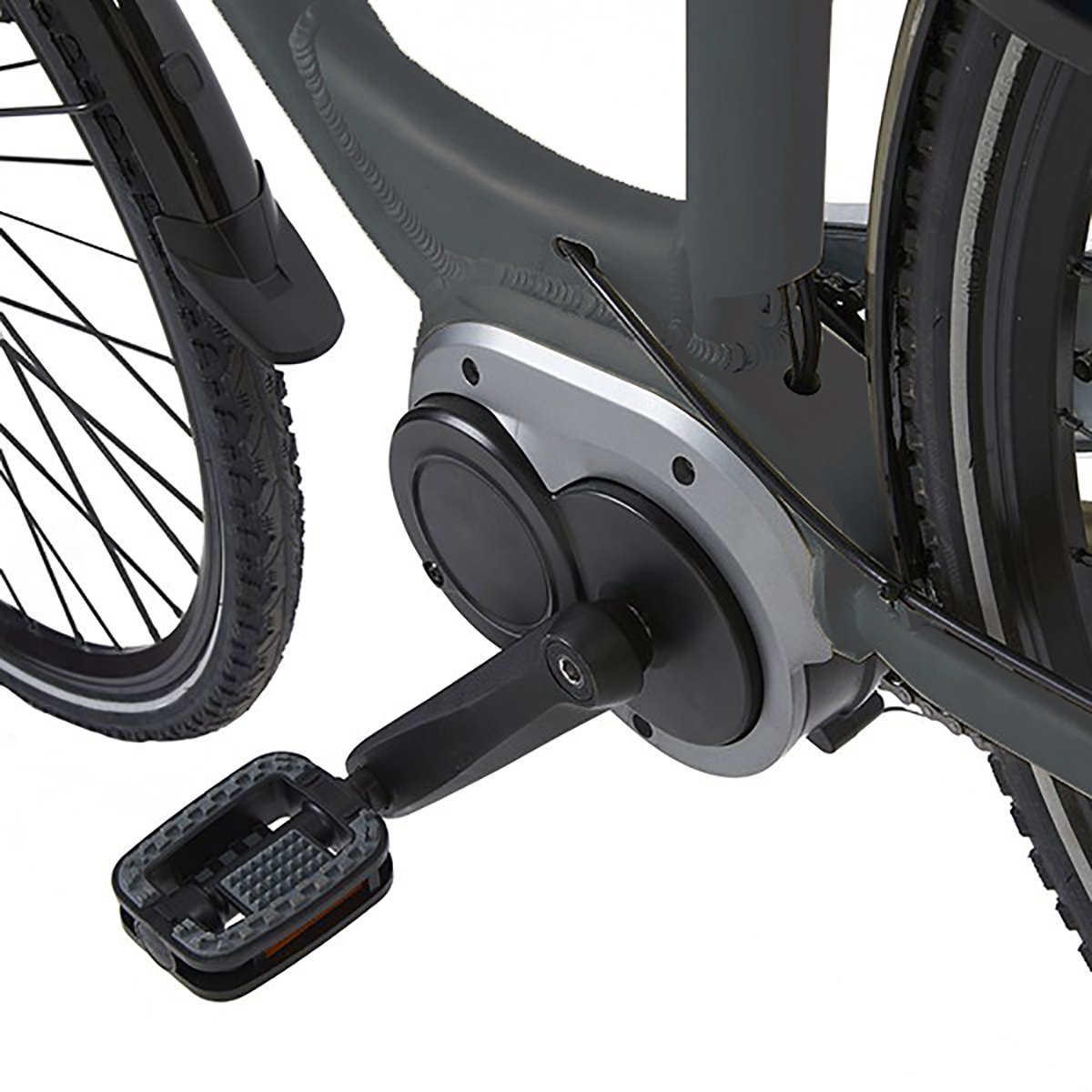 Urban E600, elektrische damesfiets met midmotor, 7 sp, grijs | bol