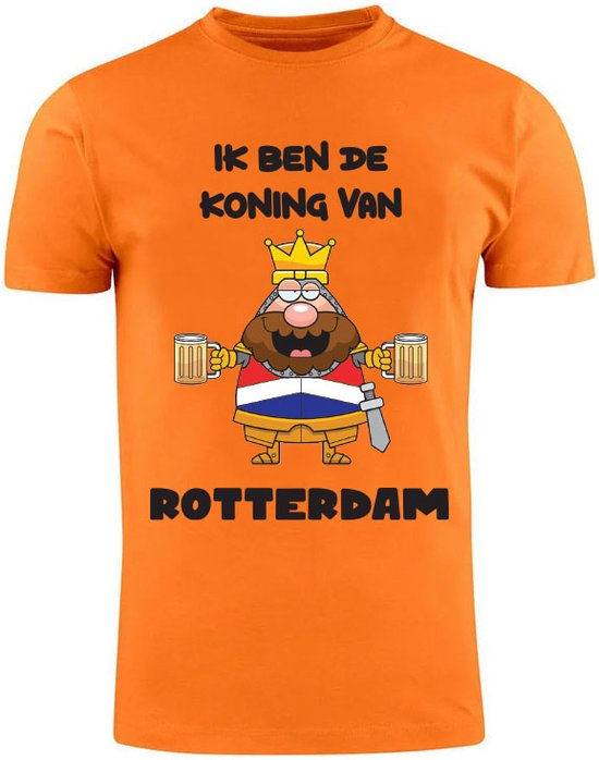 Ik ben de Koning van Rotterdam Oranje Heren T-Shirt | Koningsdag ...