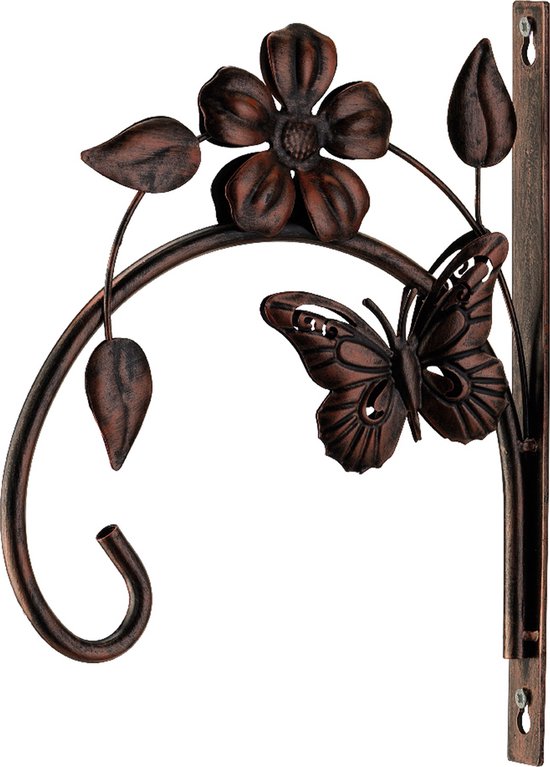 Decoris Muurhaak/wandhaak voor hangplanten - 25 x 20 cm - bruin ...