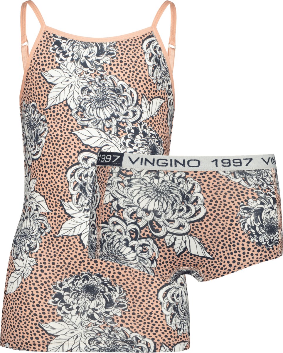 Vingino Underwear set G-SO23-8 dot flower singlet Roze | bol.com