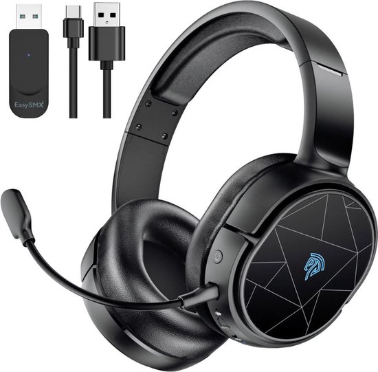 EasySMX V10W, RGB - Bluetooth - 2.4G dual-mode - Wireless Gaming Headset | bol