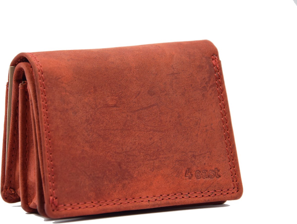 Kleine portemonnee van buffelleer, met kleine geld- zeer compact - RFID ...