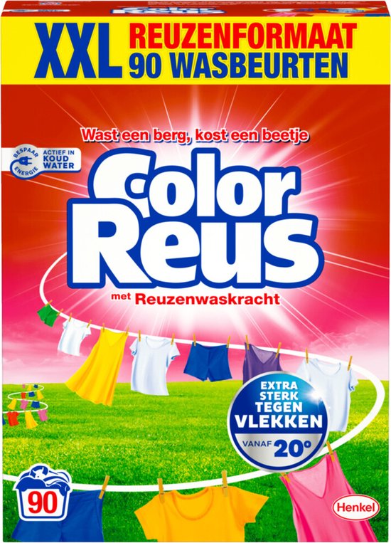 Witte Reus Waspoeder Color - 2 x 4,95 kg - Voordeelverpakking - (180 ...
