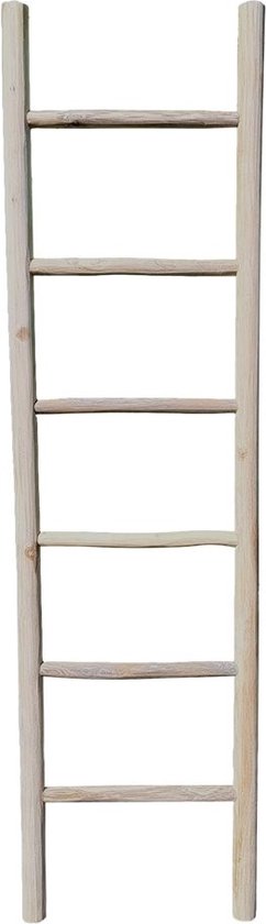 HorstDeco - Houten ladder - Decoratie- Wooden Ladder -50 cm | bol