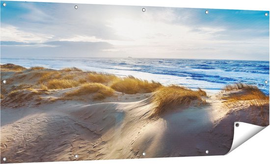 Gards Tuinposter Duinen en Zee - 160x80 cm - Tuindoek - Tuindecoratie - Wanddecoratie... | bol