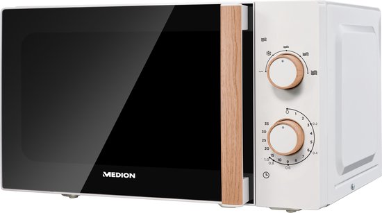 Medion MD 10596 - Micro-ondes solo - Design aspect bois - Wit | bol.com