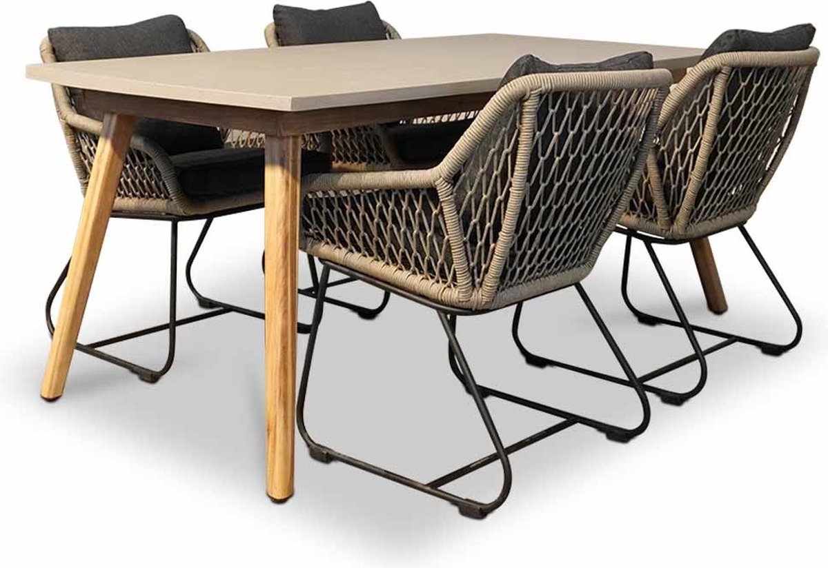 BUITEN living Copenhagen/Portofino zand dining tuinset 5-delig ...