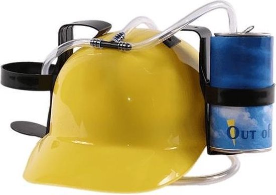 Out of the Blue bier helm Drinking Helmet - Geel | bol