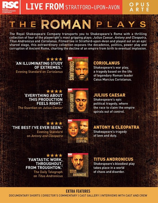 Royal Shakespeare Company - The Roman Plays (Blu-ray), Royal ...