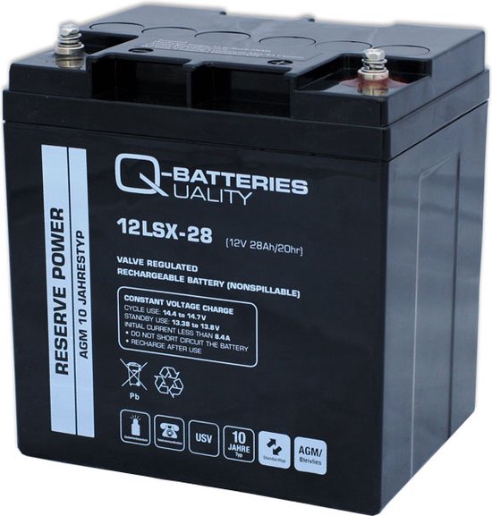Quality Batteries Q-Batteries 12LSX-28 LSX 12V 28Ah AGM | bol