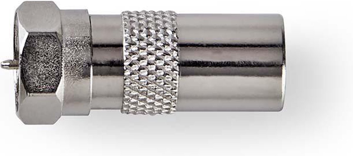 Nedis Satelliet- en Antenne-Adapter | F-Male | IEC (Coax) Male | Vernikkeld | 75 Ohm |... | bol.com
