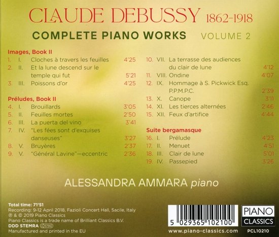 Alessandra Ammara - Debussy: Complete Piano Works, Vol. 2 (CD), Alessandra Ammara | CD... | bol