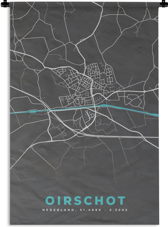 Wandkleed - Wanddoek - Kaart - Oirschot - Plattegrond - Stadskaart ...