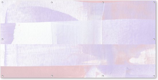 Tuindoek - Schutting decoratie - Verf - Pastel - Roze - Lila - Paars ...