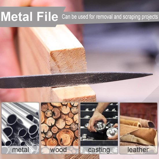 Vijlenset sleutelvijlenset, vijlset, metalen set voor metaal, 6-delig ...