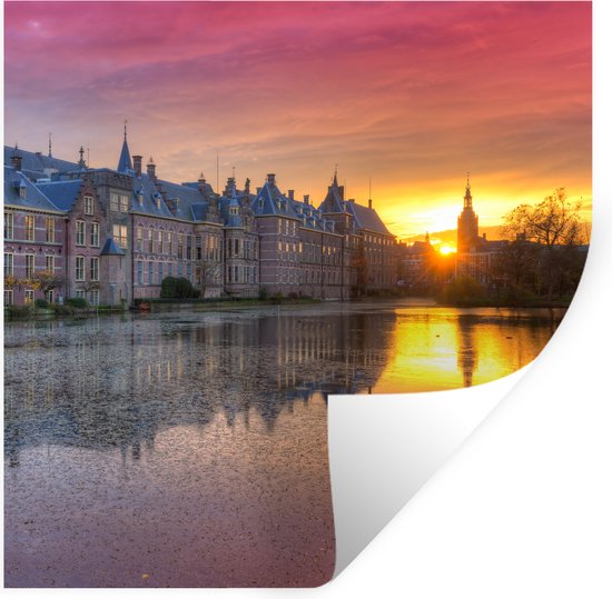 Muurstickers - Sticker Folie - Het Binnenhof in Den Haag - 120x120 cm ...
