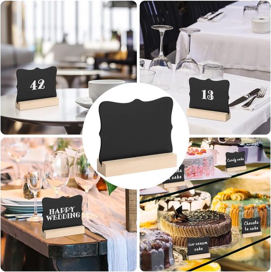 12 stuks mini-krijtborden, houten bordjes om te beschrijven, mini-bord ...