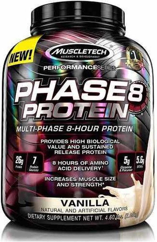 Muscletech Phase 8 - 8 hour Protein - Eiwitshake / Proteïne Poeder ...