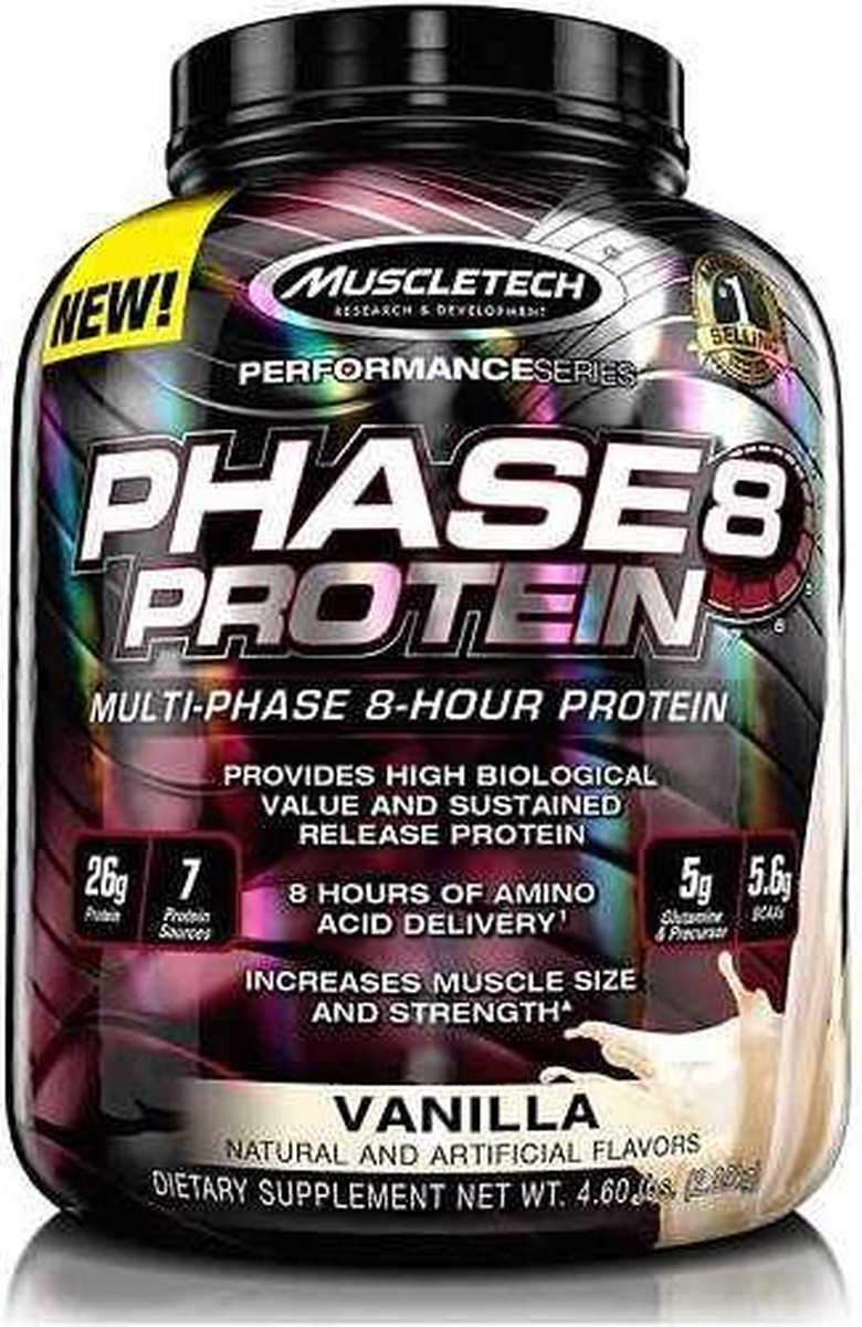 Muscletech Phase 8 - 8 hour Protein - Eiwitshake / Proteïne Poeder ...