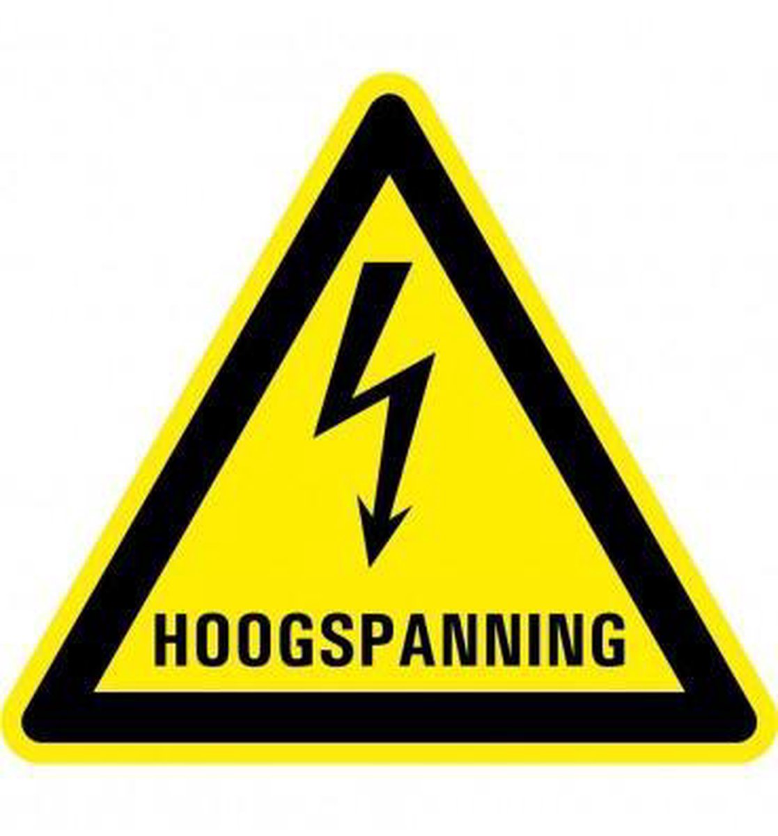 Waarschuwingsbord elektrische hoogspanning - kunststof 200 mm | bol