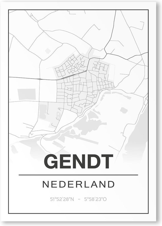 Poster/plattegrond GENDT - 30x40cm | bol