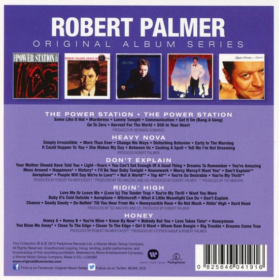Original Album Series, Palmer,robert | Muziek | bol
