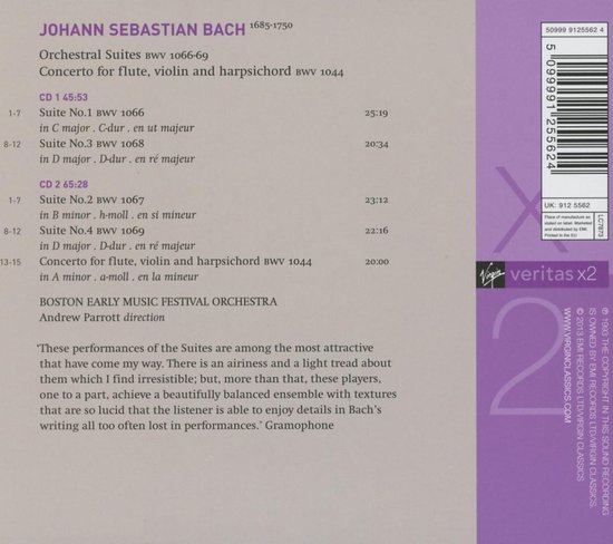 Bach The Orchestral Suites, Tr, Andrew Parrott | Muziek | bol