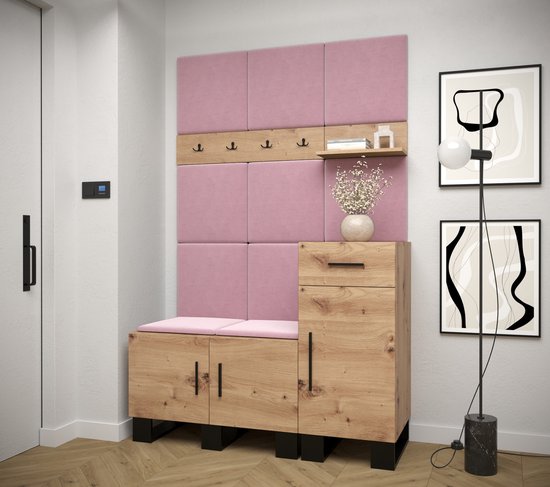 Garderobekast Ganggarderobe Compacte garderobe Vestibule Wandkast Plank ...
