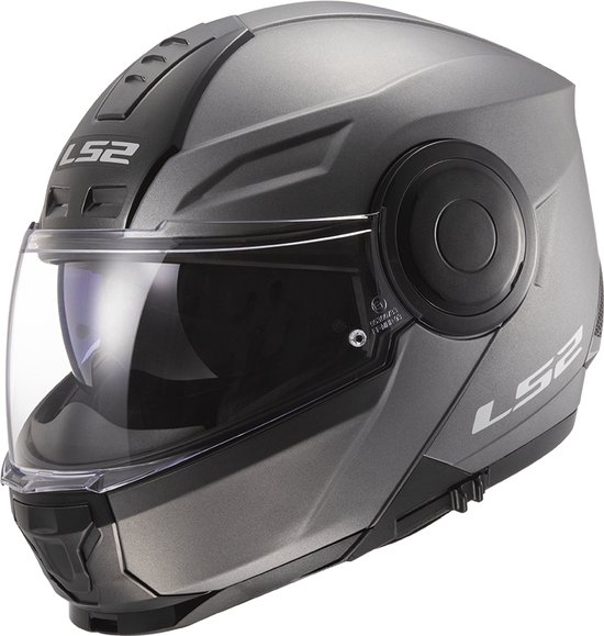 LS2 Systeemhelm FF902 Scope Single Mono mat titanium | bol