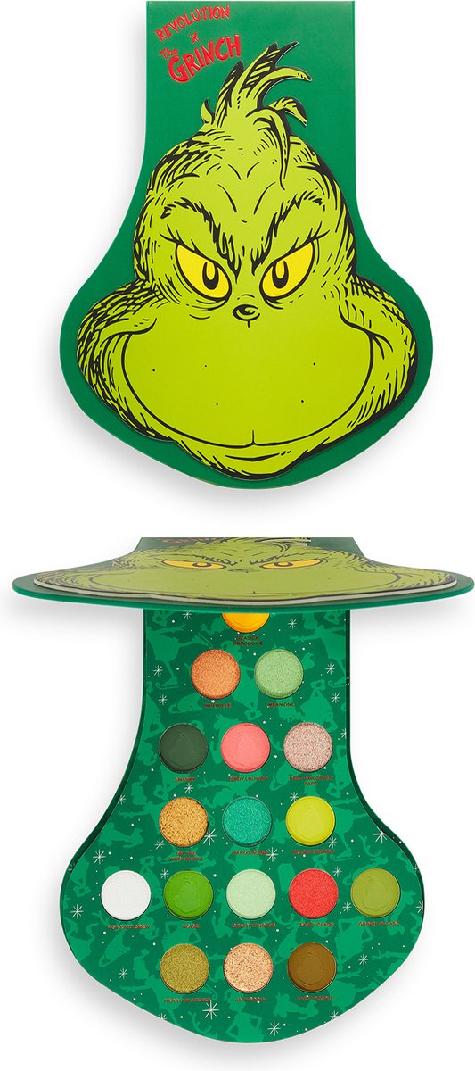 Makeup Revolution x The Grinch - The Grinch Eyeshadow Palette | bol
