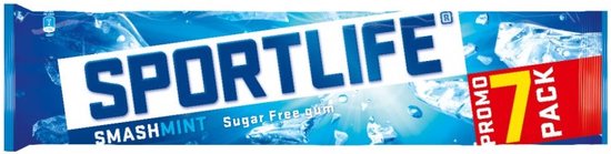 Sportlife Kauwgom smashmint 7 pakjes x 18 gram | bol