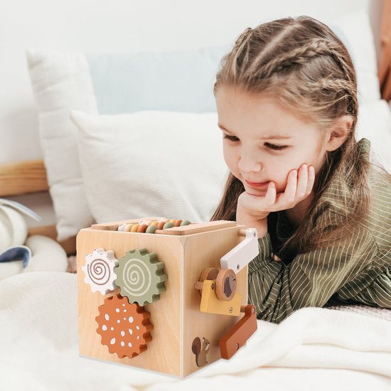 VANDIAH® Houten Motoriek Kubus-Educatief Speelgoed-Veilig-Stimulerend ...