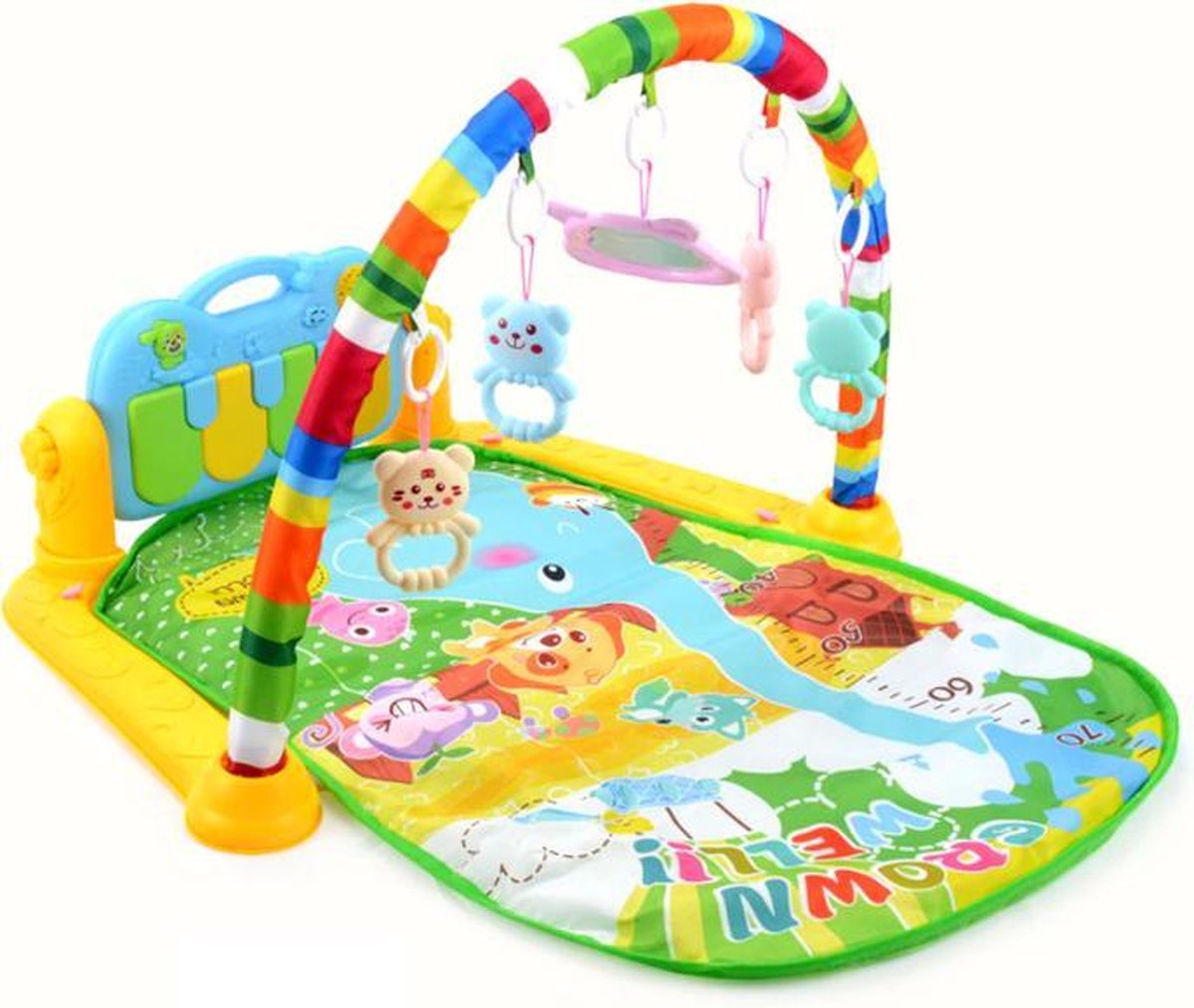 Gele Babygym - Speelmat met Piano - Activity gym - Speelkleed met Boog ...