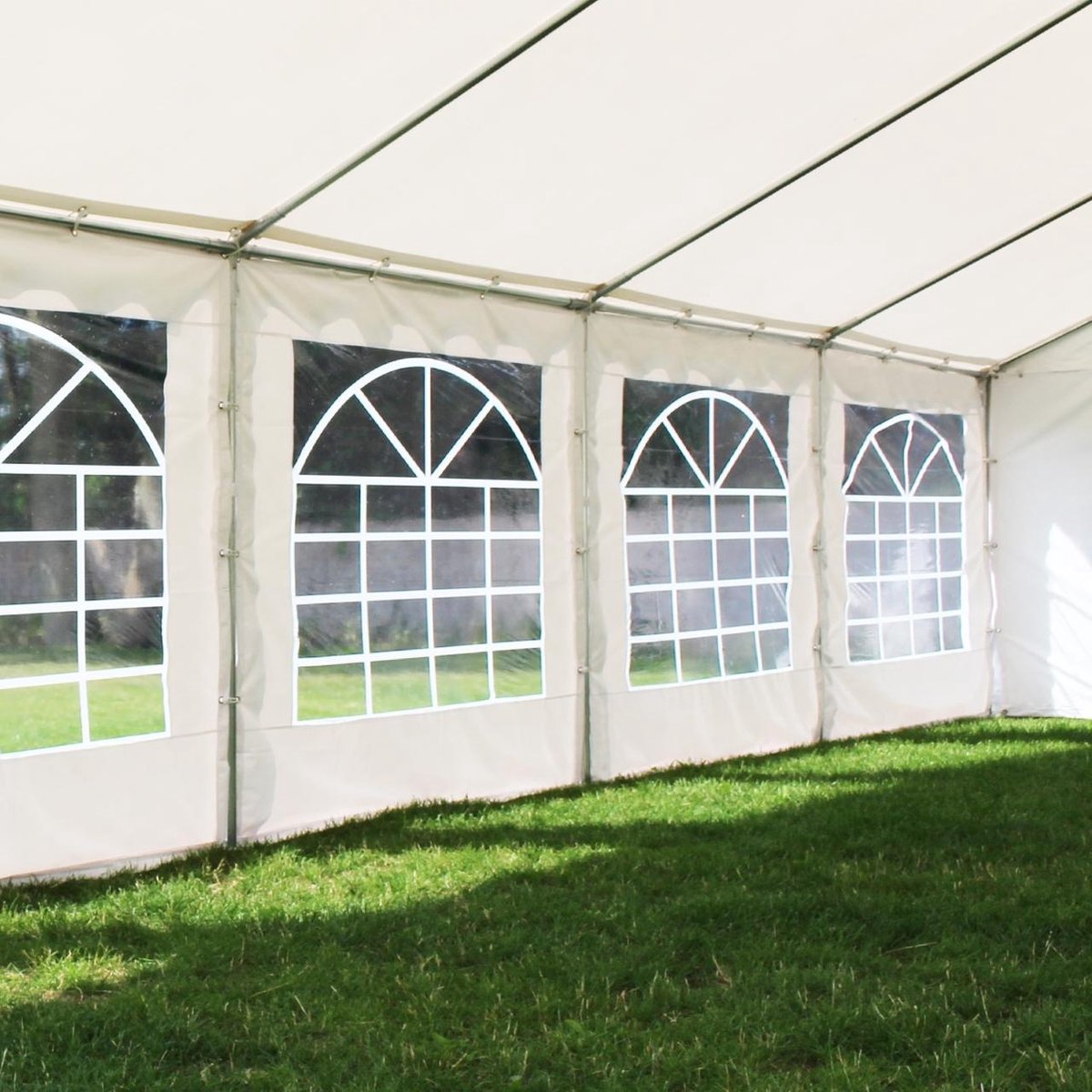 Partytent feesttent 3x5 m tuinpaviljoen -tent 500 g/m² PVC zeil in wit ...