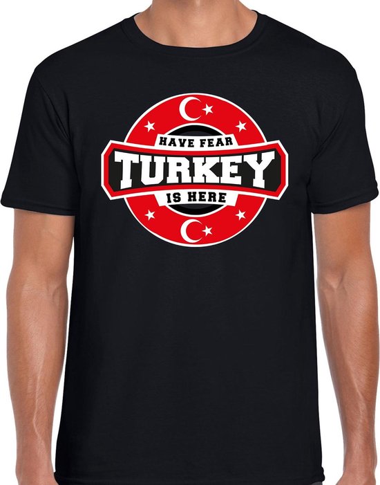 Have fear Turkey is here t-shirt met sterren embleem in de kleuren van ...