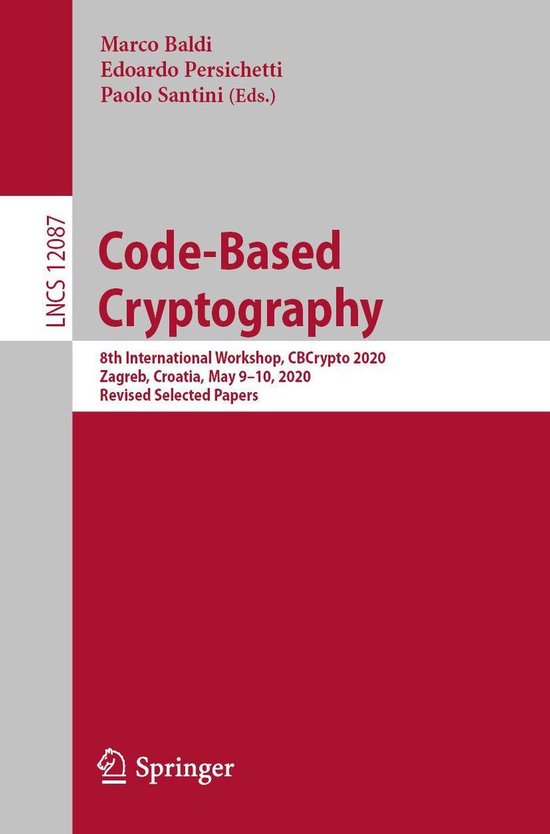 Lecture Notes in Computer Science 12087 - Code-Based Cryptography ...
