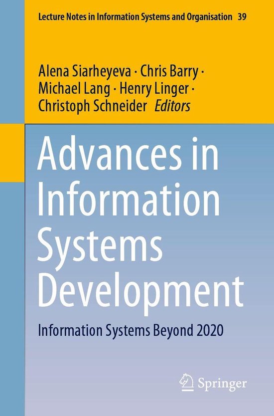 Lecture Notes in Information Systems and Organisation 39 - Advances in ...