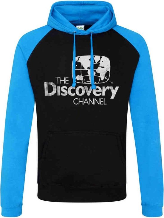 Discovery Channel Hoodie/trui -XL- Distressed Logo Zwart/Blauw | bol