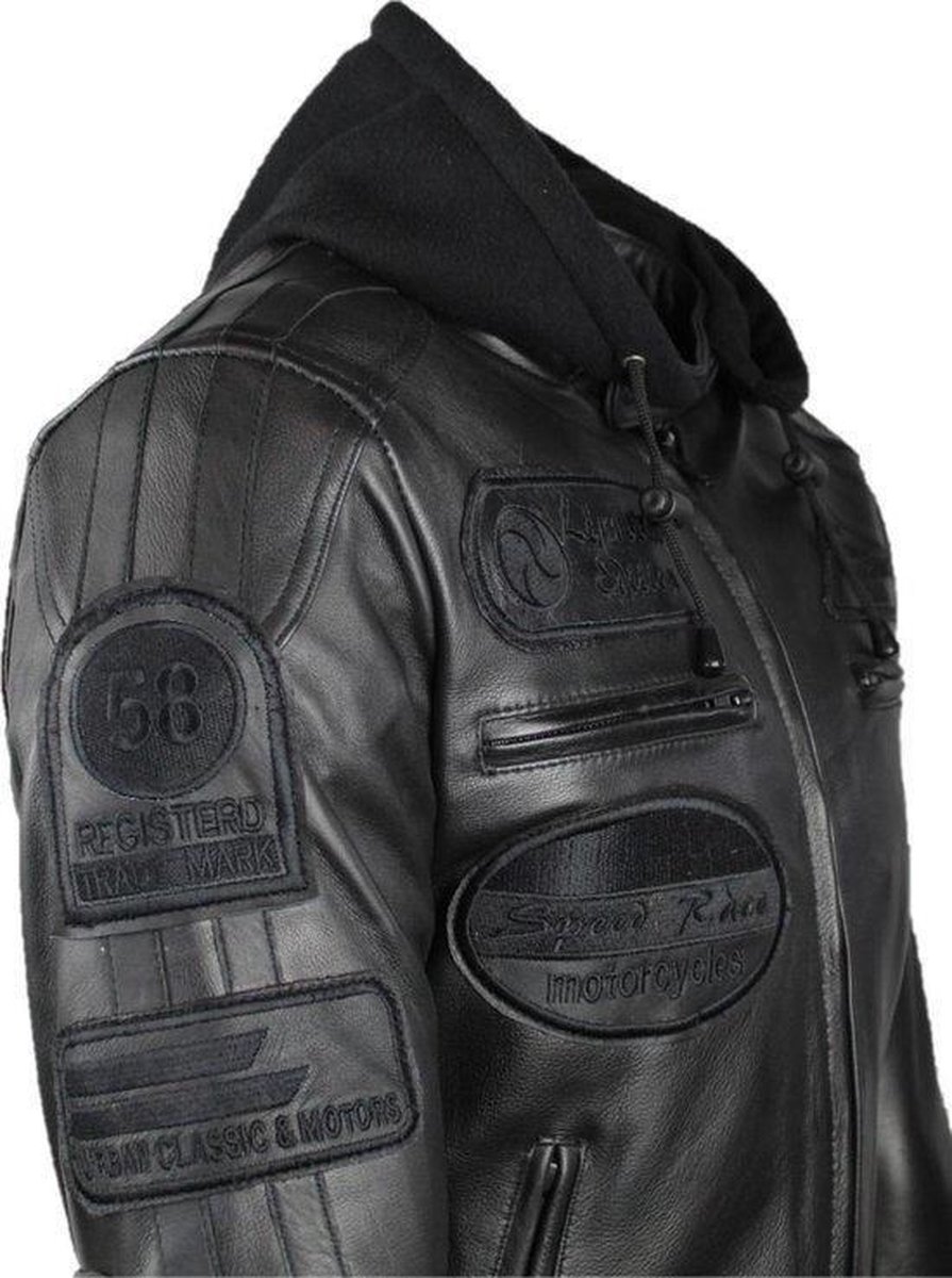 Urban 5884® - Fifty Eight – Black edition - Heren Motorjas – Rundleer ...