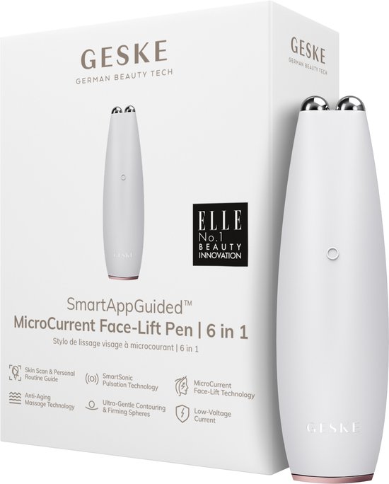 GESKE | SmartAppGuided™ MicroCurrent Face-Lift Pen | 6 in 1 | Tools voor... | bol.com