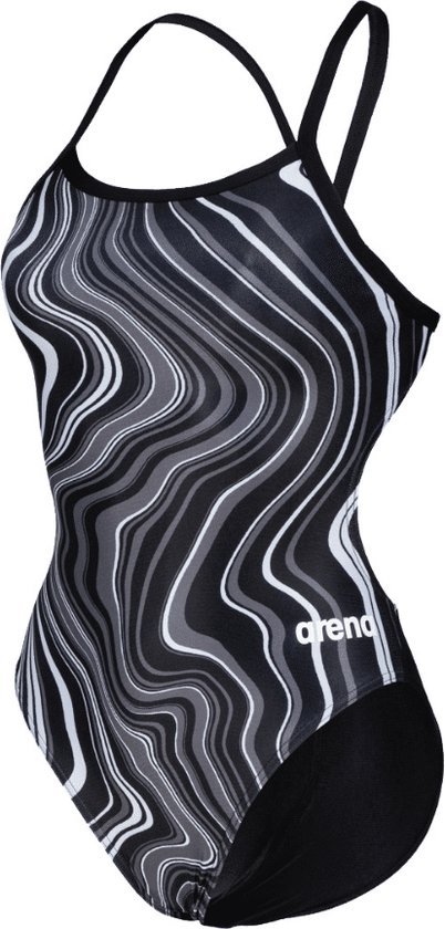 Arena Challenge Back Marbled Swimsuit Black Black-Multi | bol
