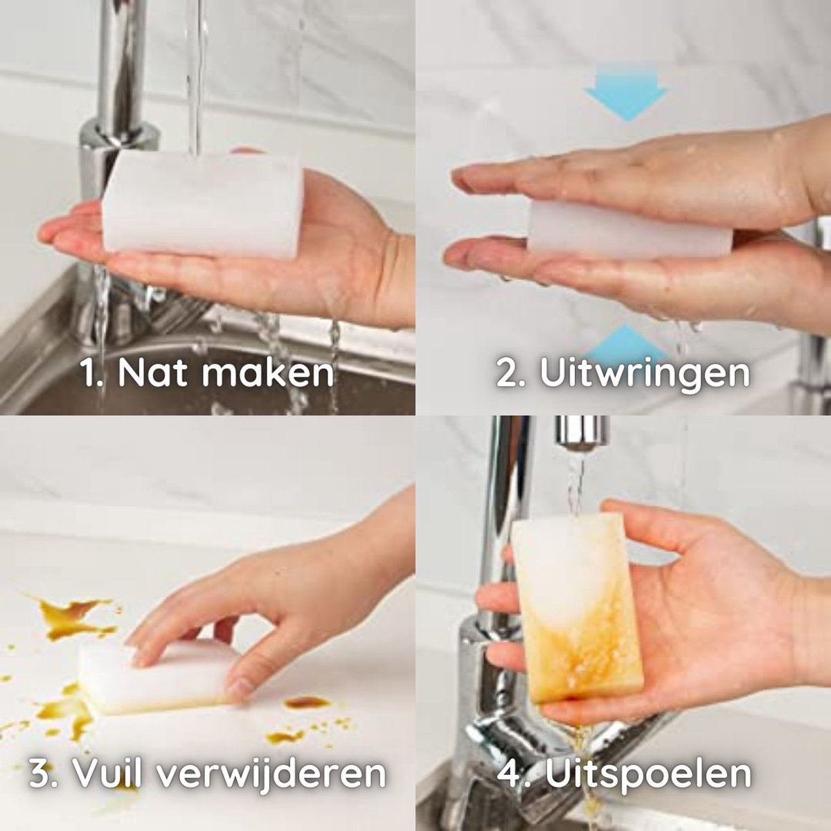 MelaMagic - 30x Wonderspons - Schoonmaakspons - Melamine spons - Magic ...